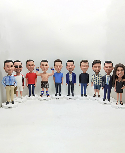 10 Custom Bobbleheads-gift bulk order [10 mini] - $650.00 : Custom ...